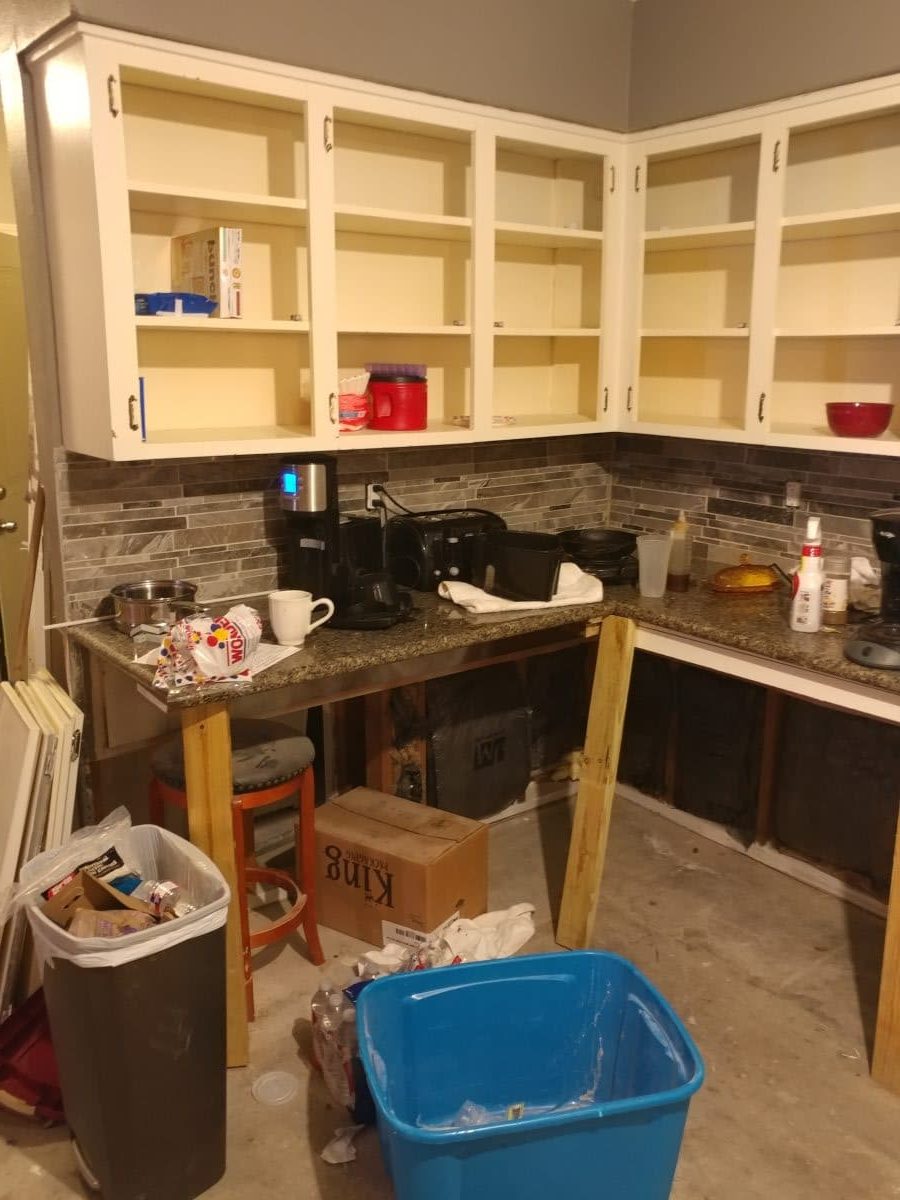 Flooded Kitchen to New Kitchen